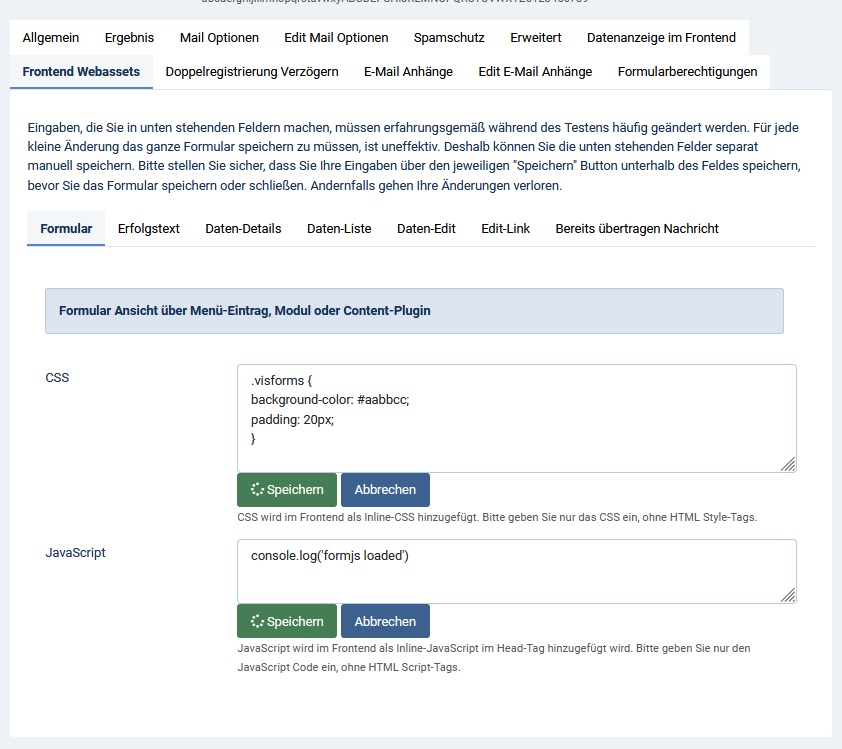 Visforms Frontend Webassets